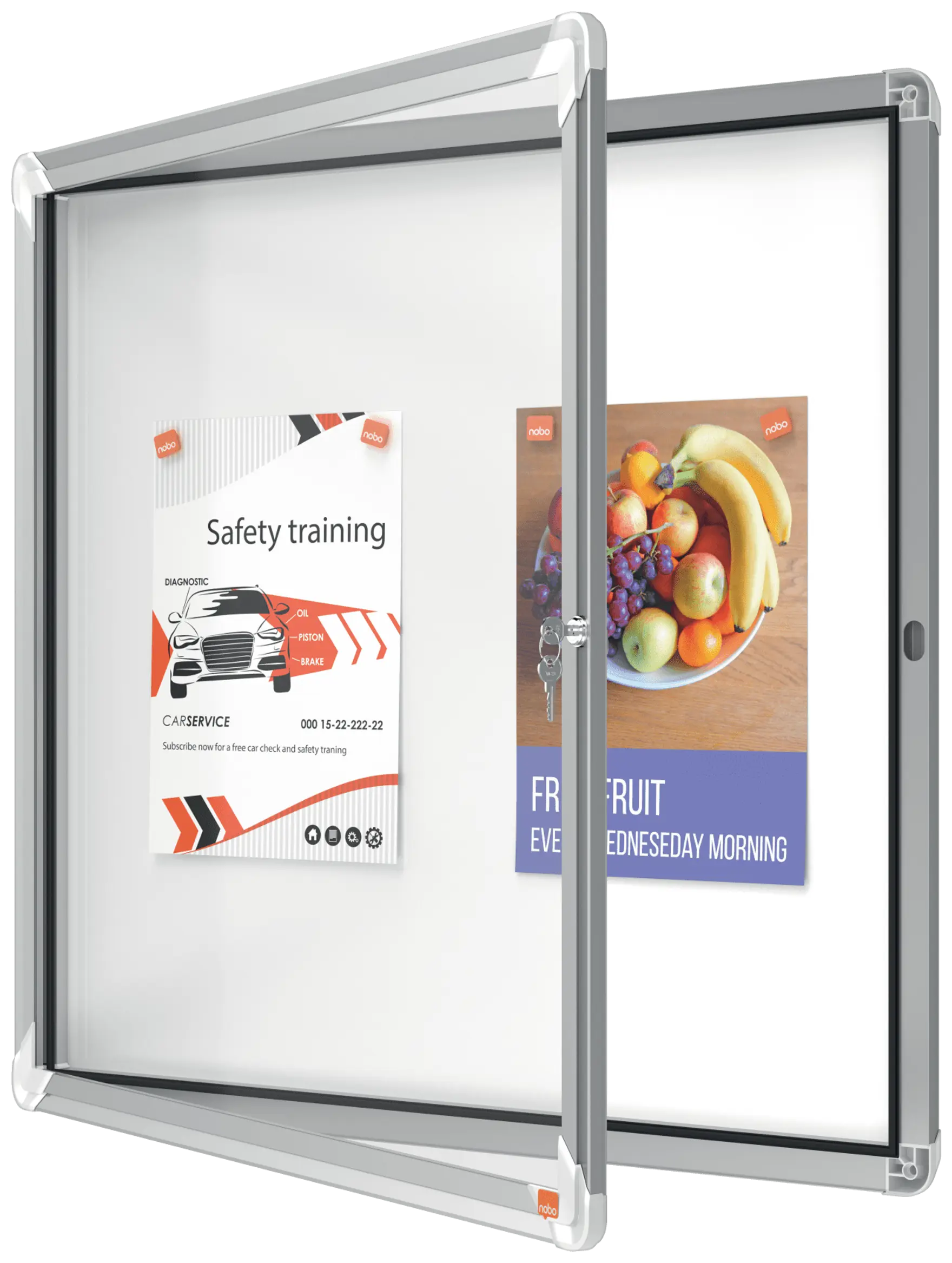 Nobo Premium Plus Outdoor Magnetic Lockable Notice Board 6xA4 | NOBO