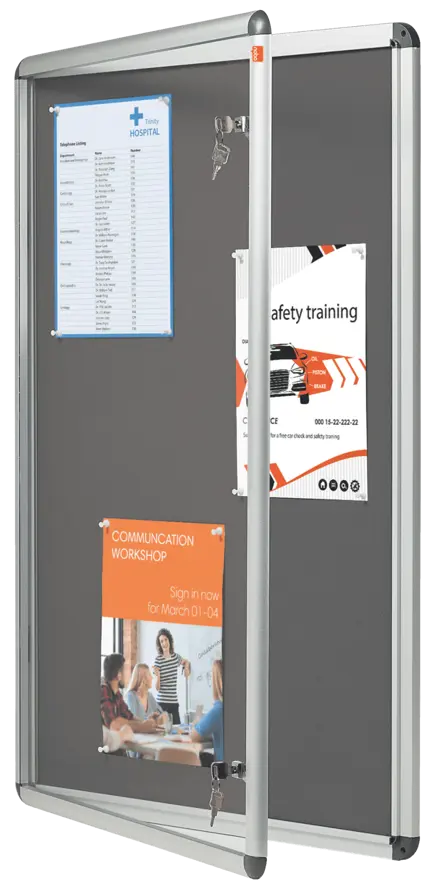 Nobo Internal Display Case A1 Grey Felt | NOBO