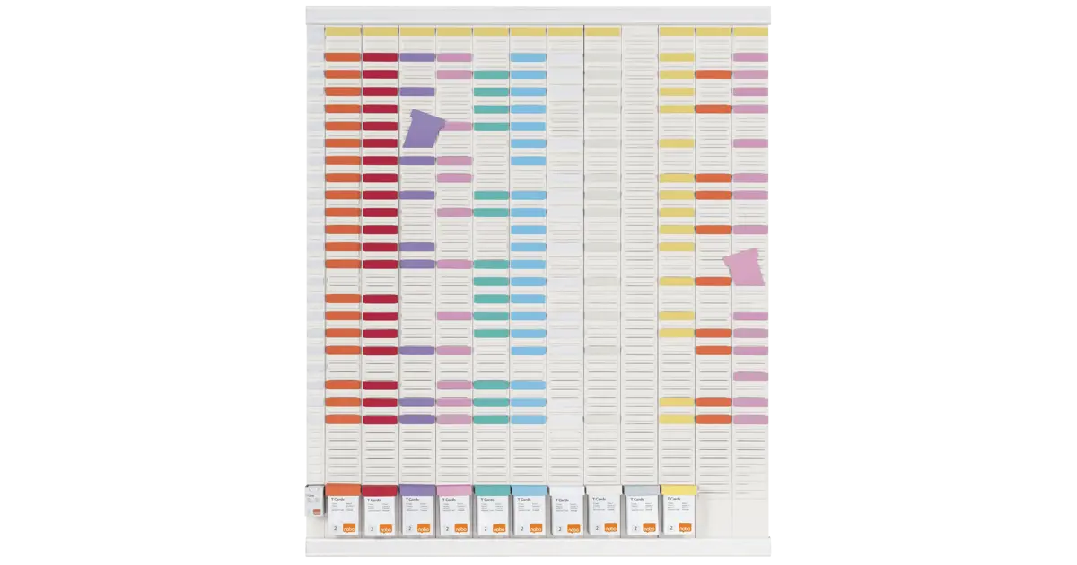 Nobo kit planning annuel à fiches T grand format | NOBO