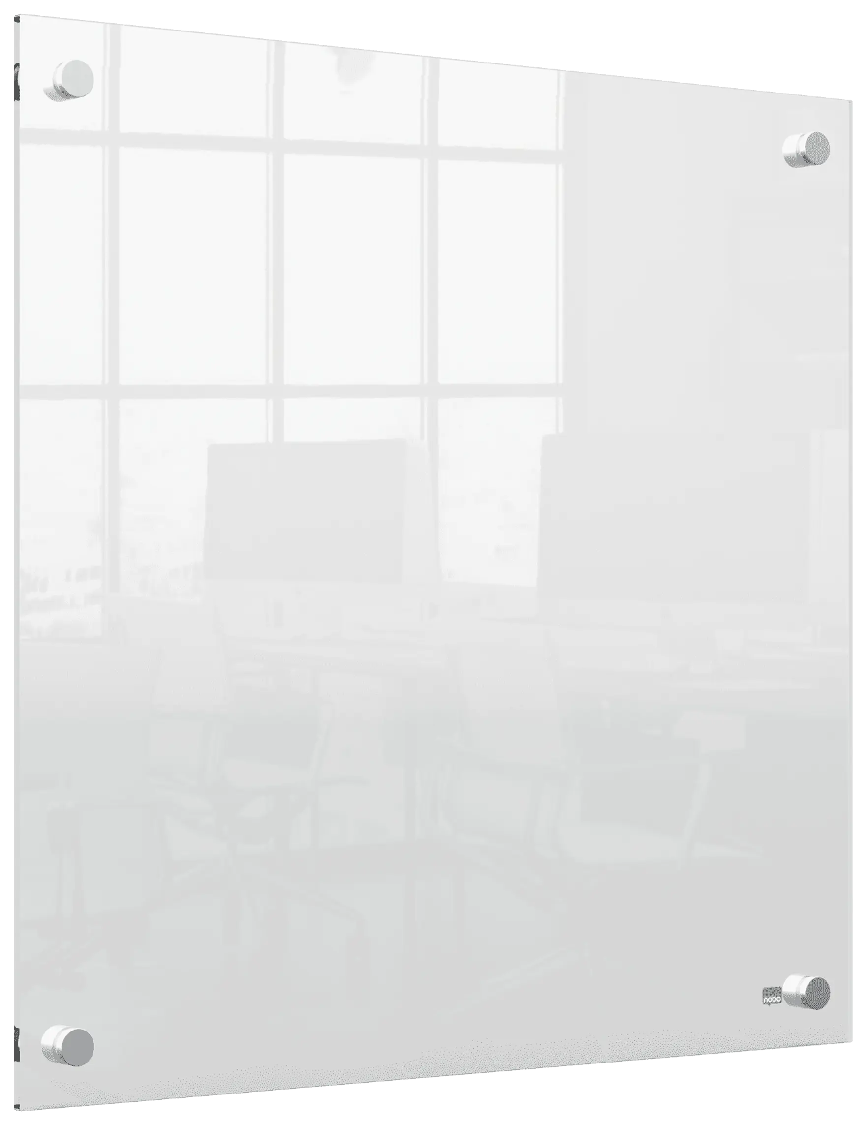 Mini tableau blanc Nobo acrylique transparent fixé au mur 450x450mm ...