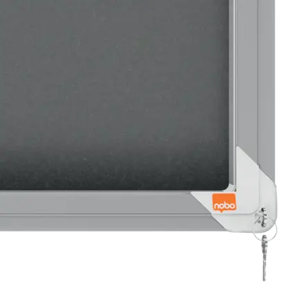 Nobo Premium Plus Felt Lockable Notice Board 27xA4 | NOBO