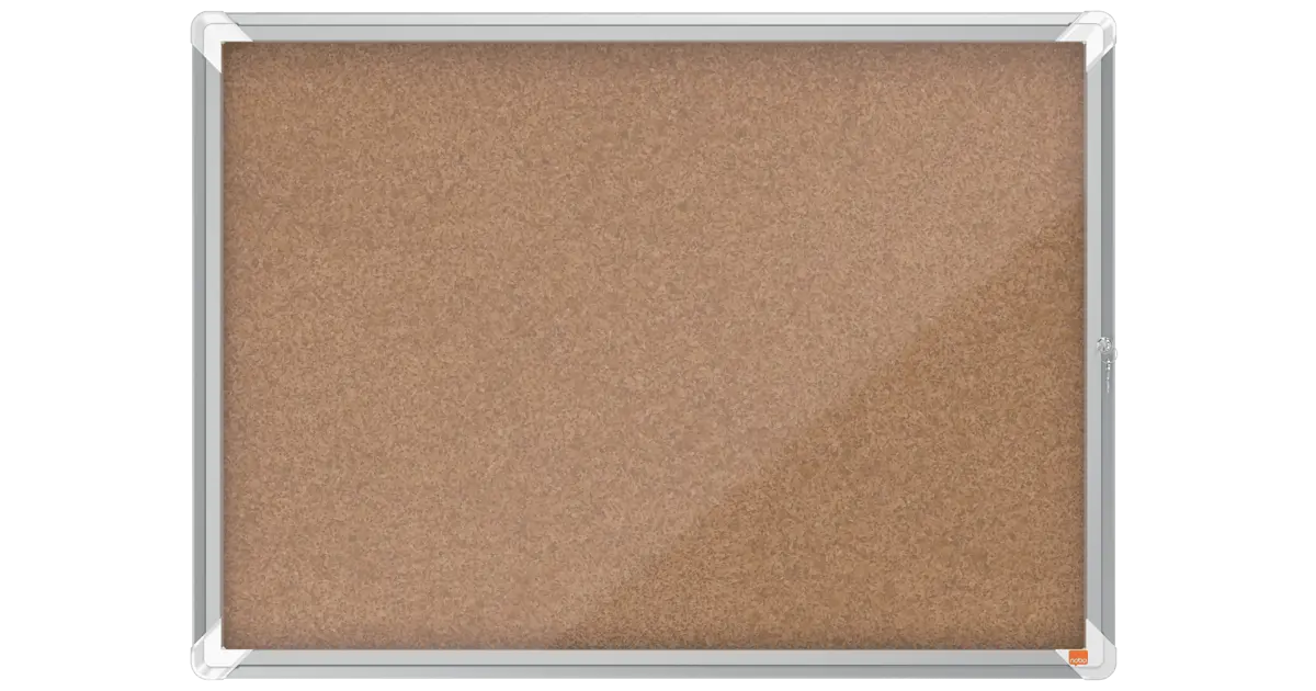 Nobo Premium Plus Cork Lockable Notice Board 8xA4 | NOBO