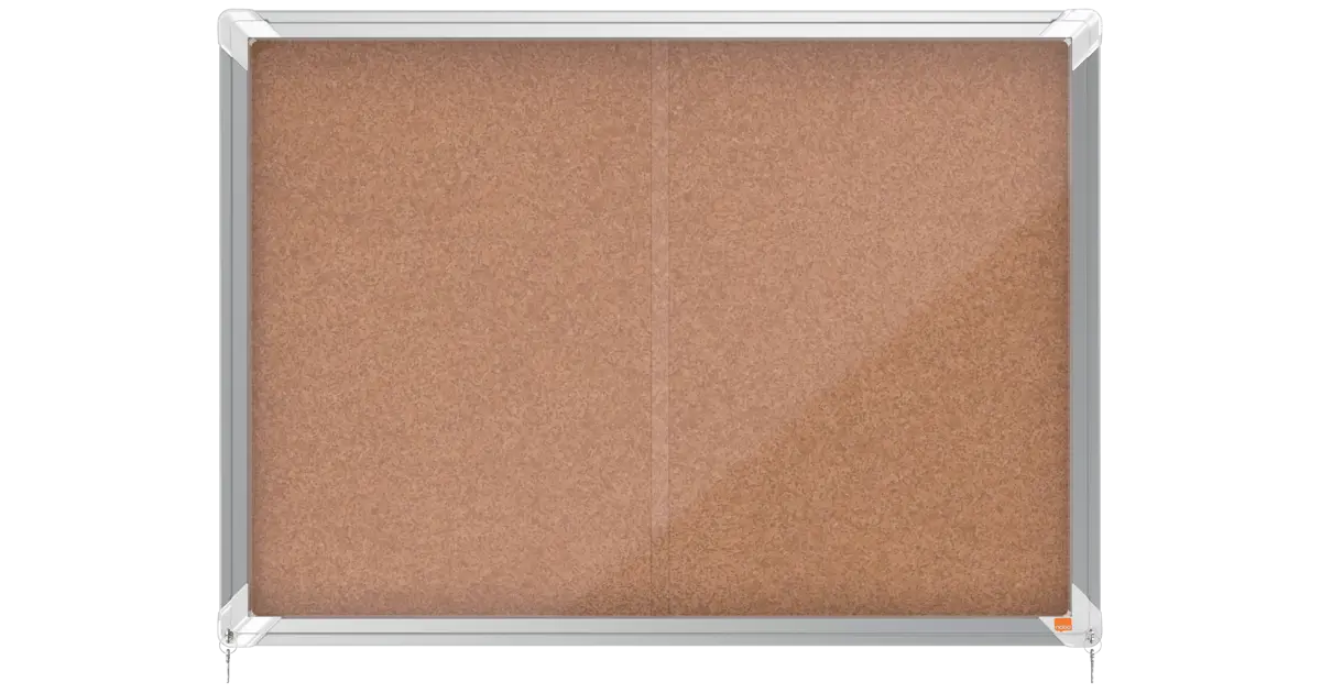 Nobo Premium Plus Cork Lockable Notice Board 8xA4 | NOBO