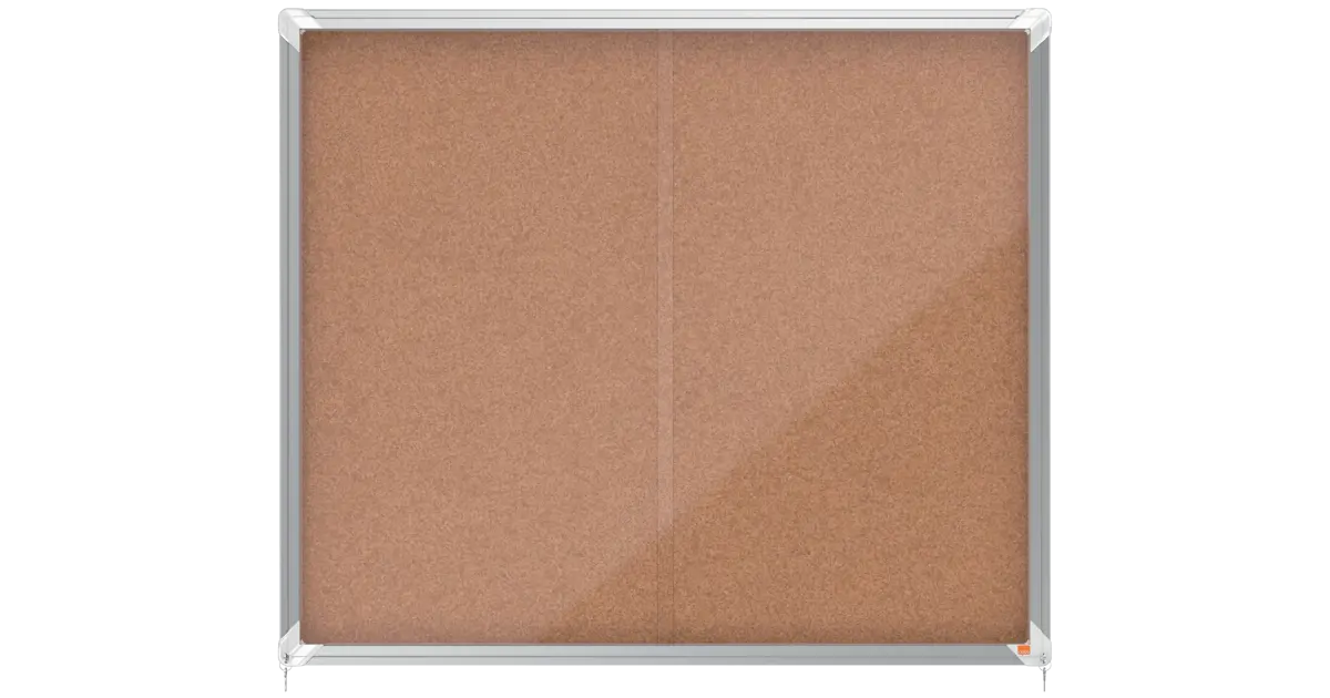 Nobo Premium Plus Cork Lockable Notice Board 15xA4 | NOBO