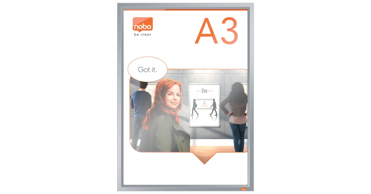 Nobo Impression Pro A3 Poster Frame with Anodised Clip Frame | NOBO