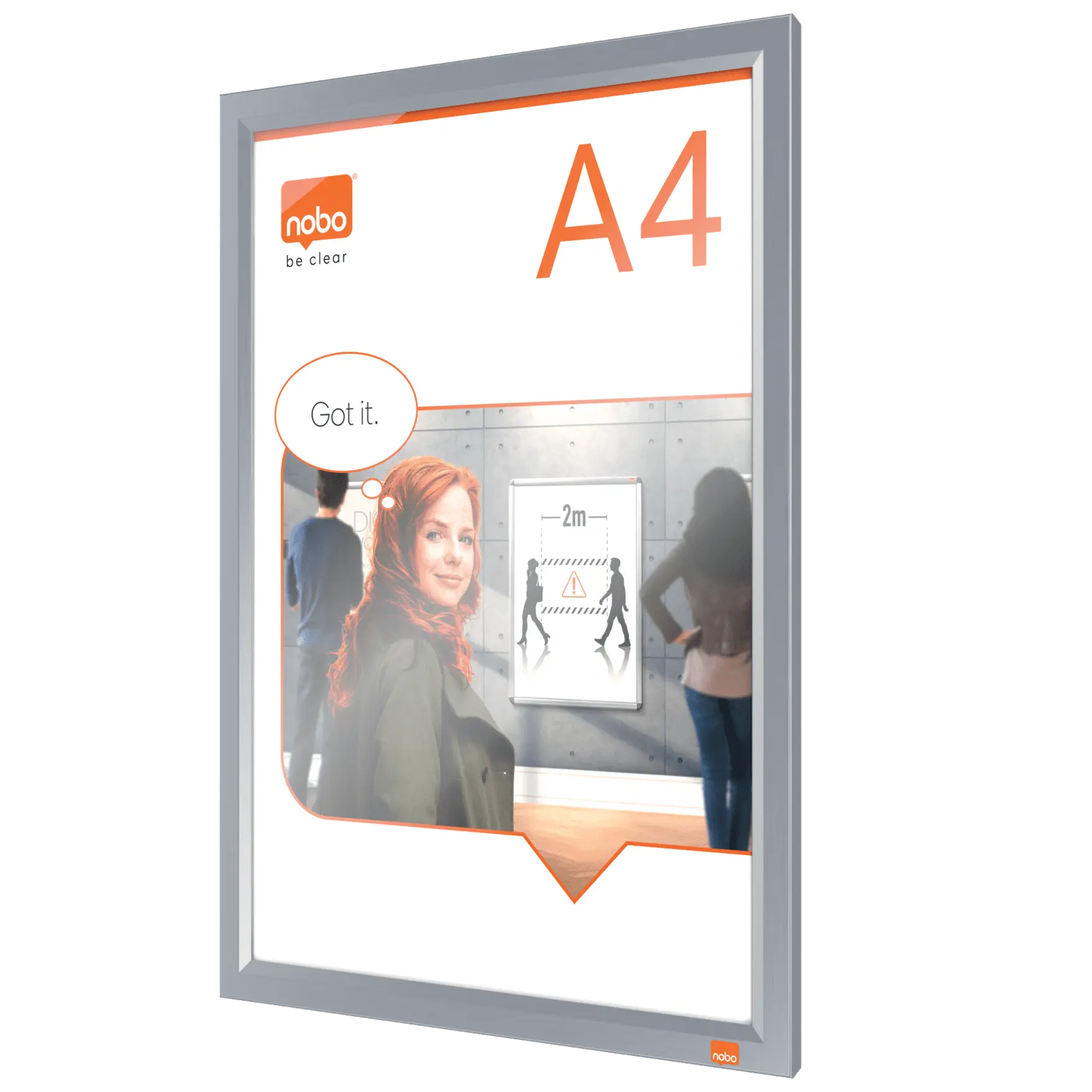 Nobo Impression Pro A4 Poster Frame with Anodised Clip Frame | NOBO