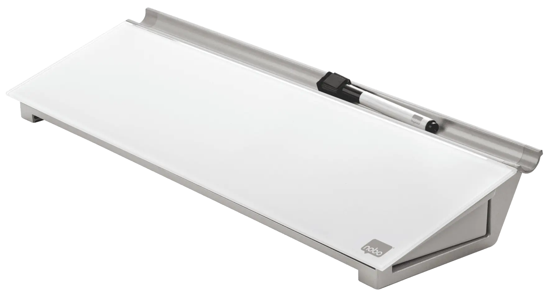 Nobo Desktop Whiteboard Pad With Dry Erase Glass Surface 458x154mm | NOBO