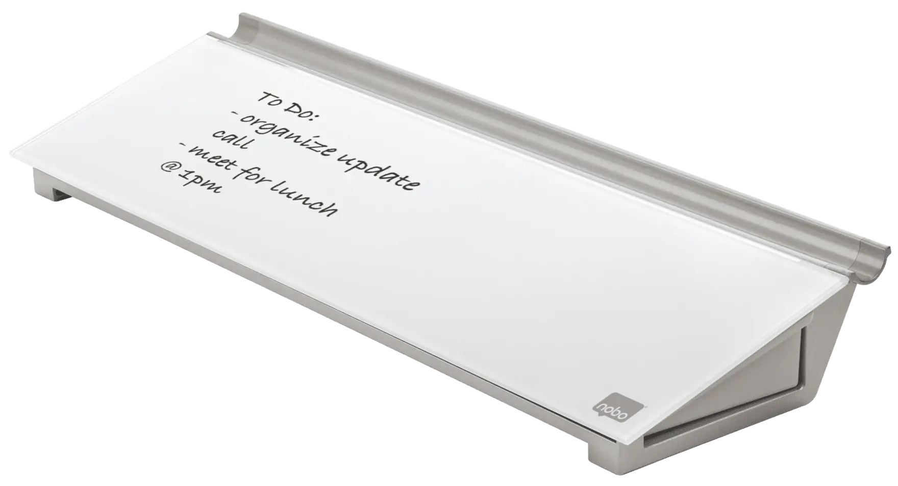 Nobo Desktop Whiteboard Pad With Dry Erase Glass Surface 458x154mm | NOBO